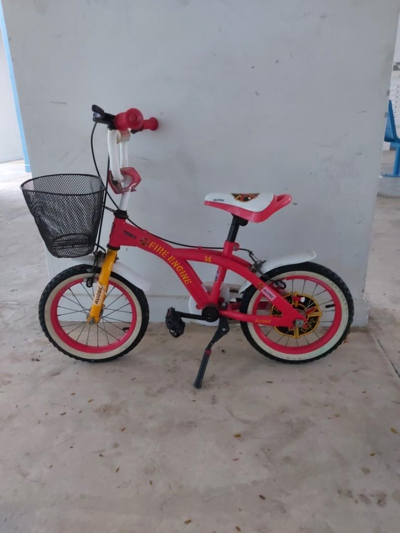 Fire engine Red Bicycle 14" wheel, Sports Equipment, Bicycles & Parts ...