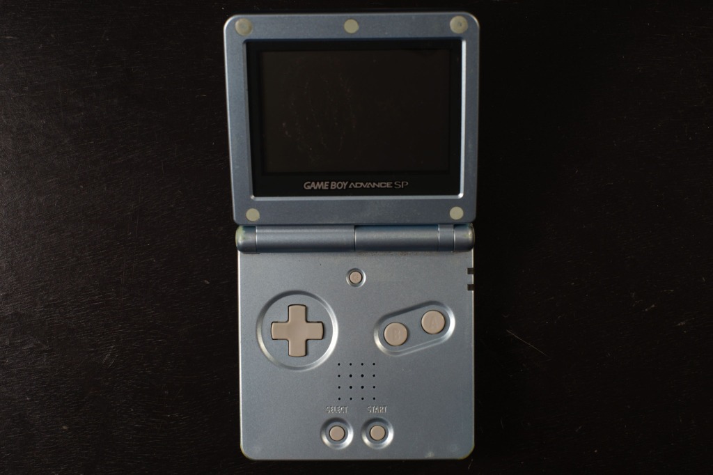 Nintendo Gameboy Advance SP (Light Blue Silver) w/ 5 Game Cartridge ...