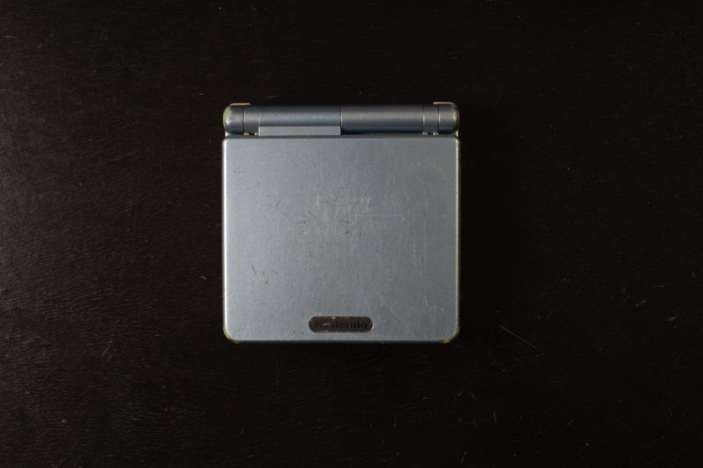 Nintendo Gameboy Advance SP (Light Blue Silver) w/ 5 Game Cartridge ...