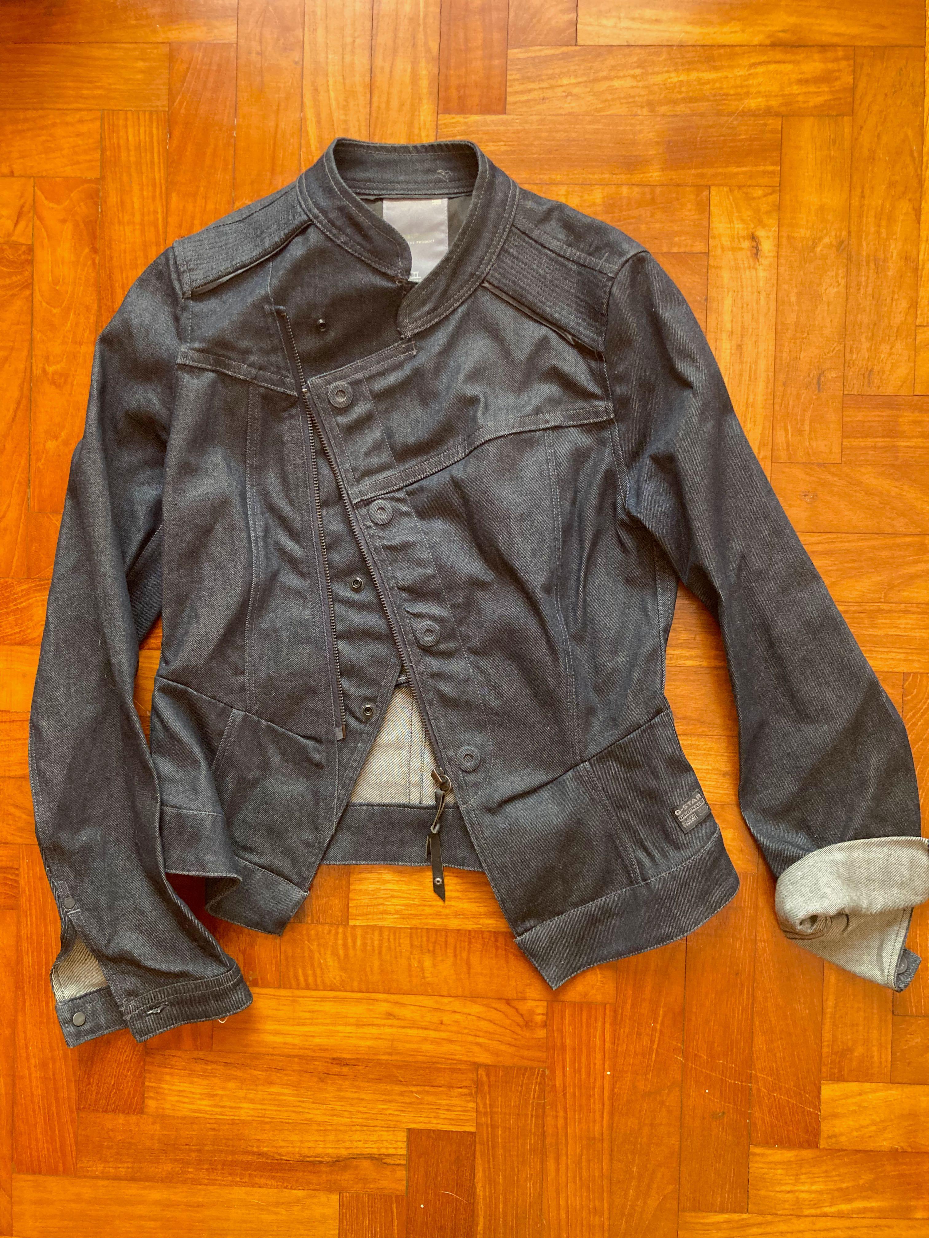 G-STAR RAW Denim Biker Jacket, Women's Fashion, Coats, Jackets and ...