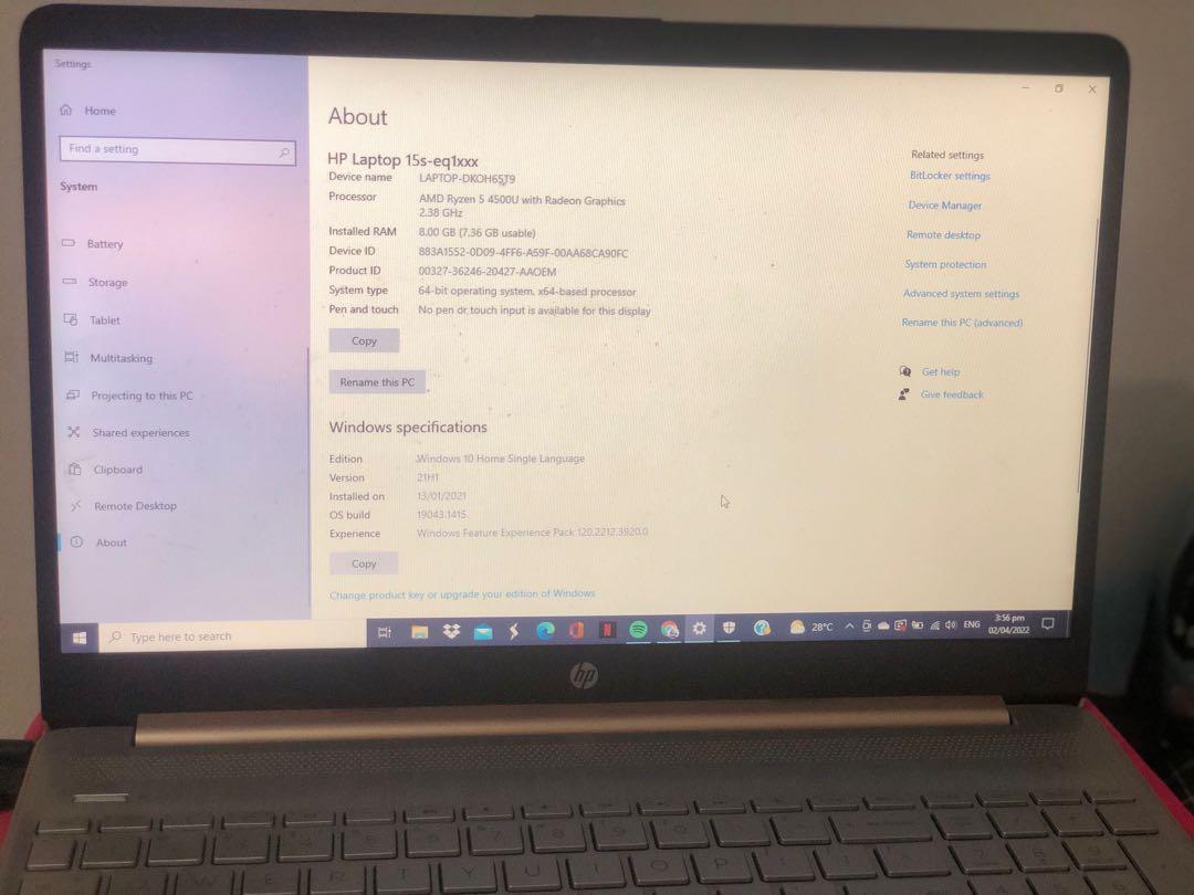 HP laptop 15s-eq1xxx, Computers & Tech, Laptops & Notebooks on Carousell