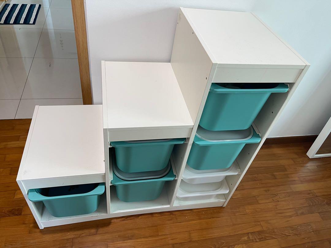 Ikea Trofast Storage with bins, Furniture & Home Living, Furniture ...