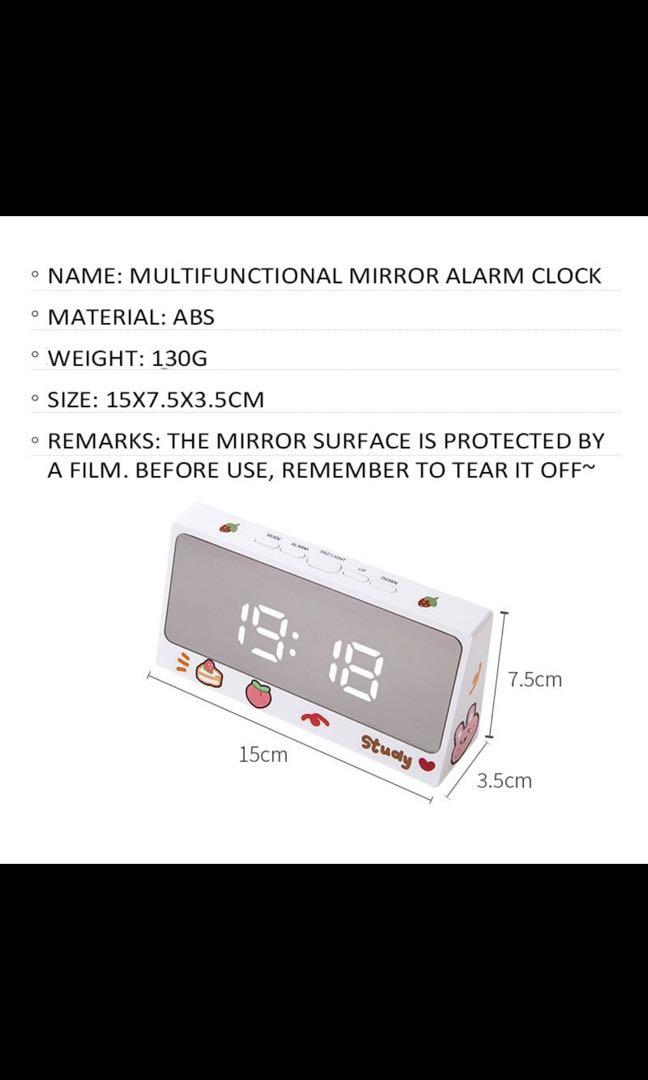 INSTOCK Ins Digital Clock Table Clock Snooze temperature Alarm clock ...