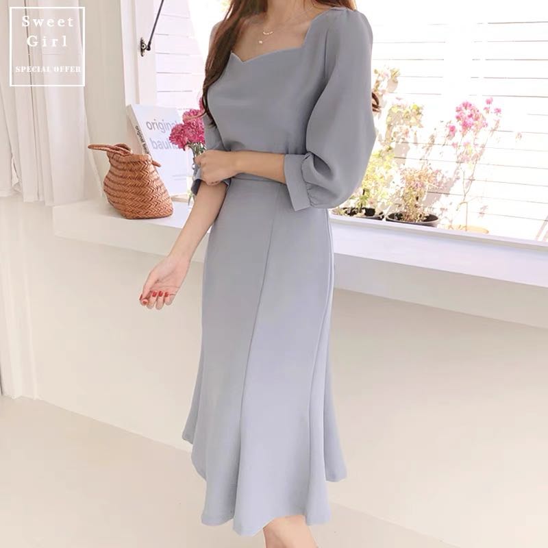 Korean OL dress, Women's Fashion, Dresses & Sets, Dresses on Carousell
