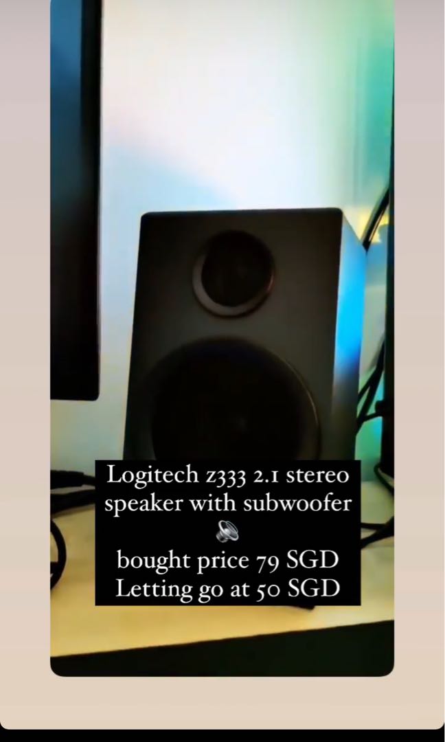 Logitech z333 speaker system with subwoofer, Audio, Soundbars, Speakers ...