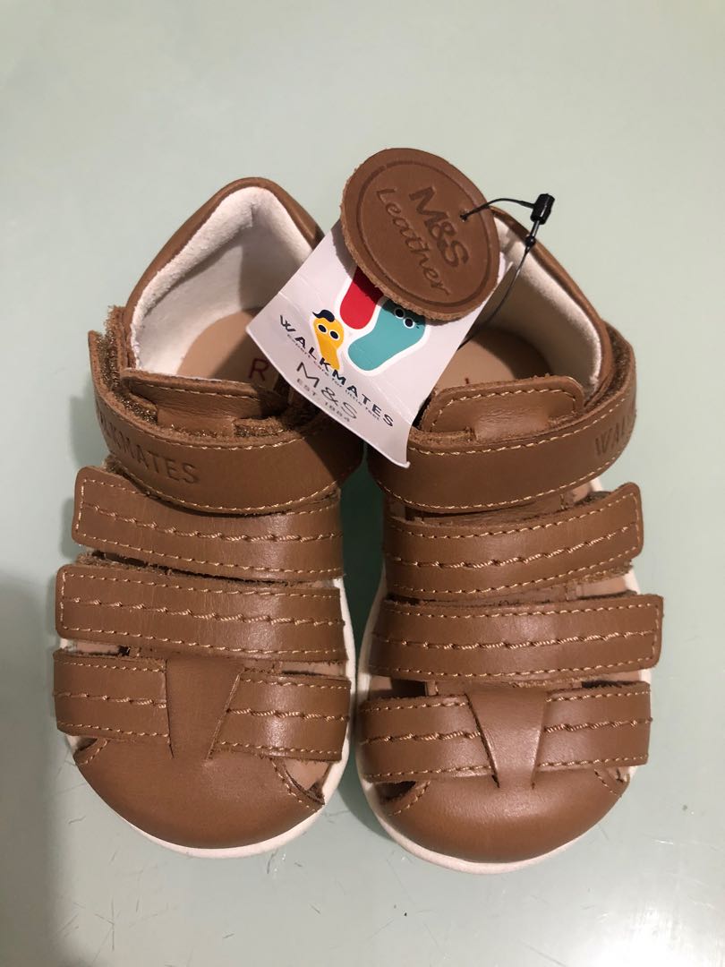 M & S Walkmates Leather Sandals, Babies & Kids, Babies & Kids Fashion ...