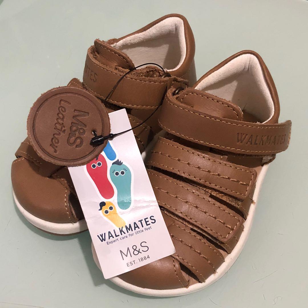 M & S Walkmates Leather Sandals, Babies & Kids, Babies & Kids Fashion ...