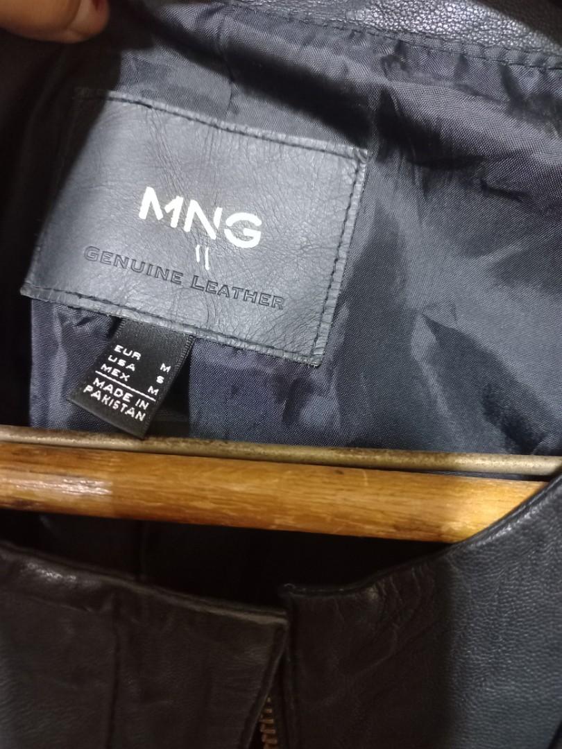 MNG Genuine Leather Jacket, Women's Fashion, Coats, Jackets and ...