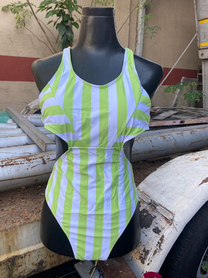 Neon Green Swimsuit Womens Fashion Swimwear Bikinis And Swimsuits On Carousell