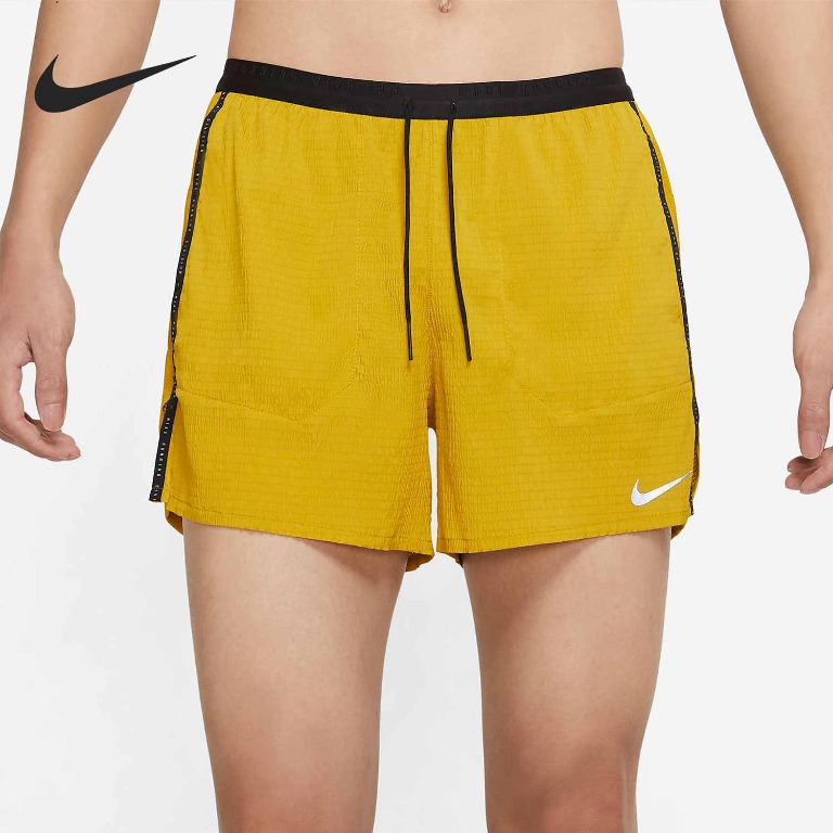 Nike Dri-FIT Run Division Stride 黃/黑 男款 5" 隱藏式內裡跑步短褲 DA1301-392 010, 男裝 ...