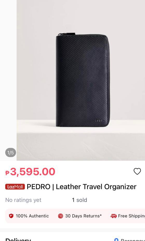 PEDRO Leather Travel Organizer Wallet, Men's Fashion, Watches ...