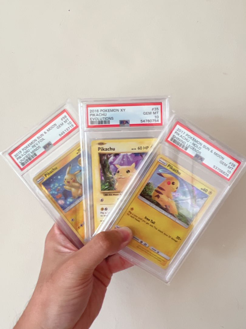 Pikachu slabs psa 10 pokemon, Hobbies & Toys, Toys & Games on Carousell