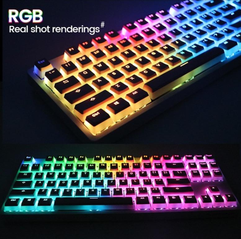 Pudding Keycaps PBT Double Shot Injection Keycap Mechanical Keyboard ...