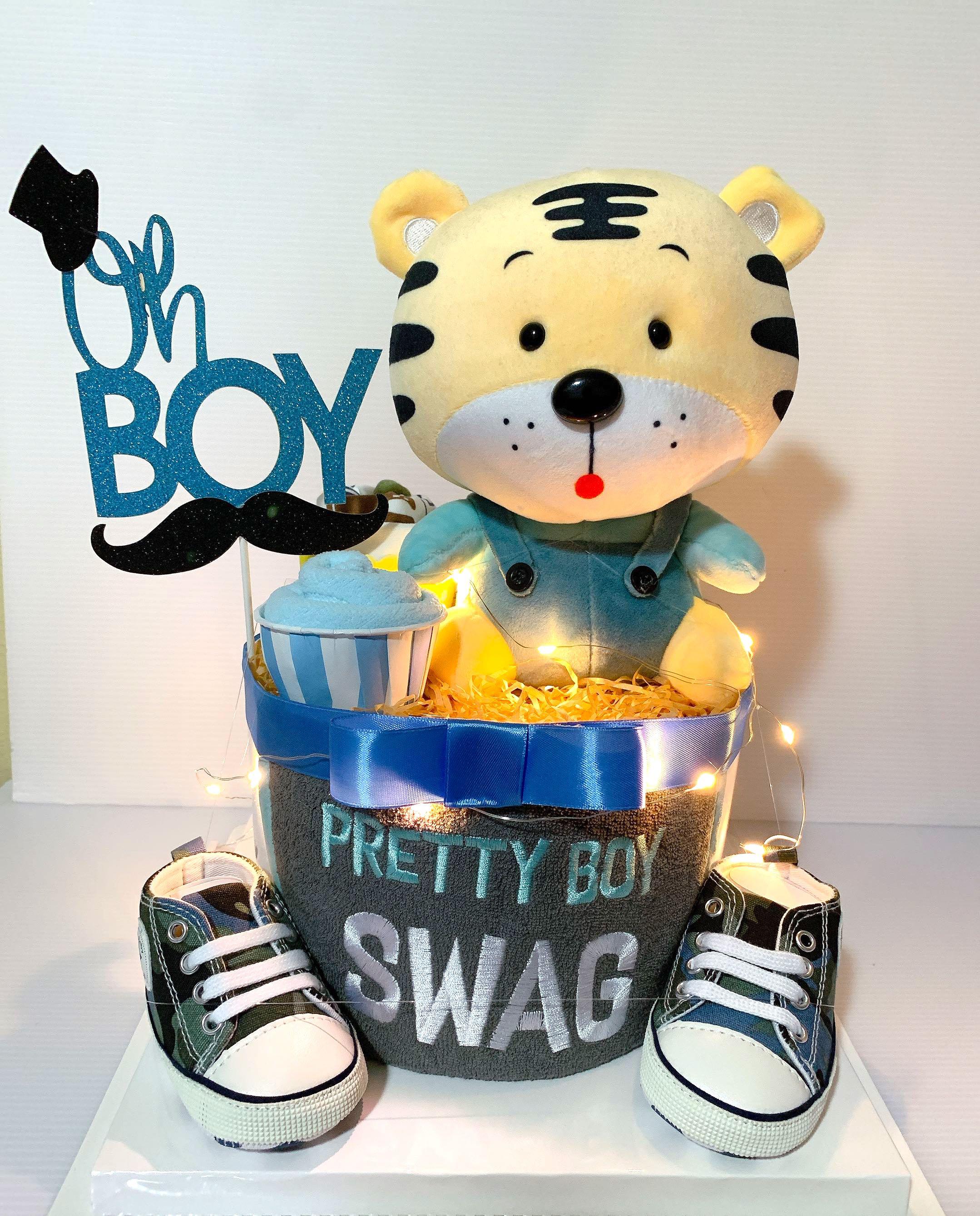 Ready stock! Cute Tiger Diaper Cake, Babies & Kids, Bathing & Changing ...