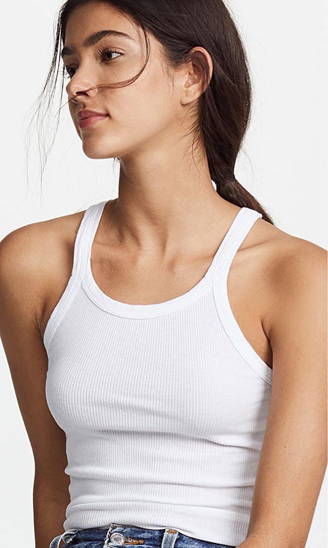 ReDone Hanes Ribbed Tank, Women's Fashion, Tops, Sleeveless on Carousell