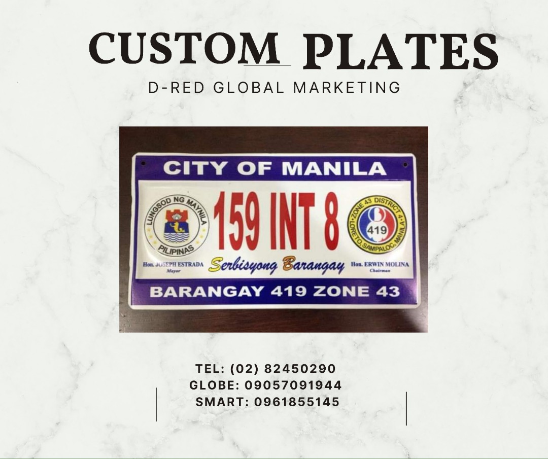 Rush Plate Numbers/Plaka, Glavanized Metal Premium Plates, Plate ...