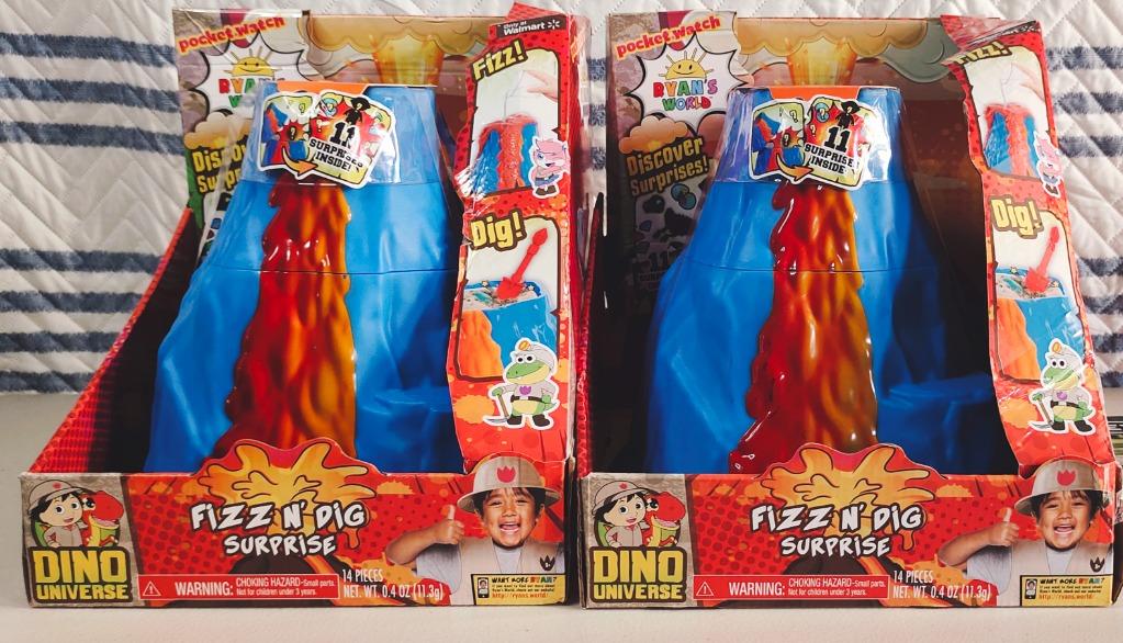 RYAN'S WORLD DINO UNIVERSE FIZZ N DIG VOLCANO SURPRISE, Hobbies & Toys ...