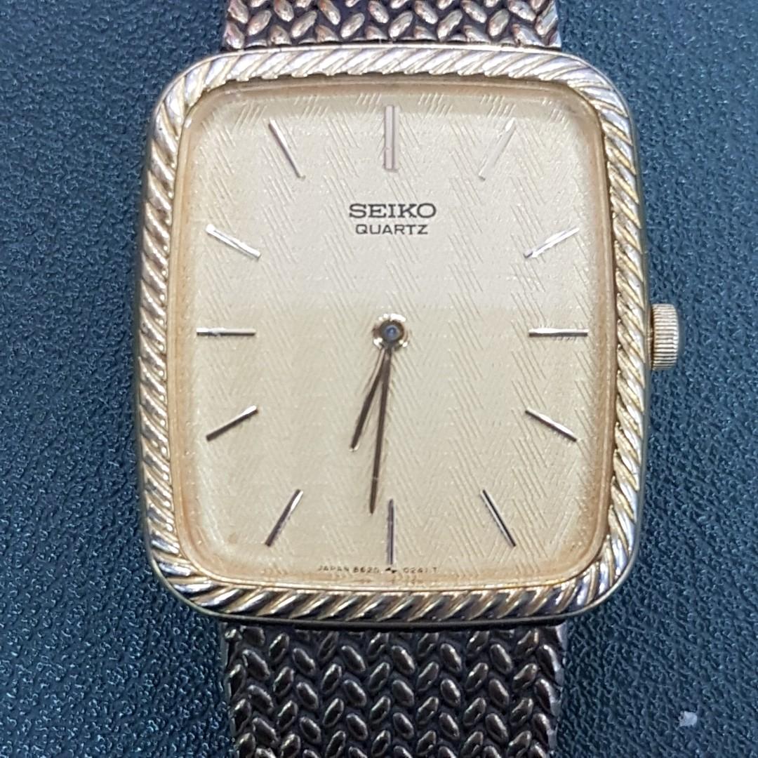 Seiko Rectangle Steel Watch Quartz, Men's Fashion, Watches ...