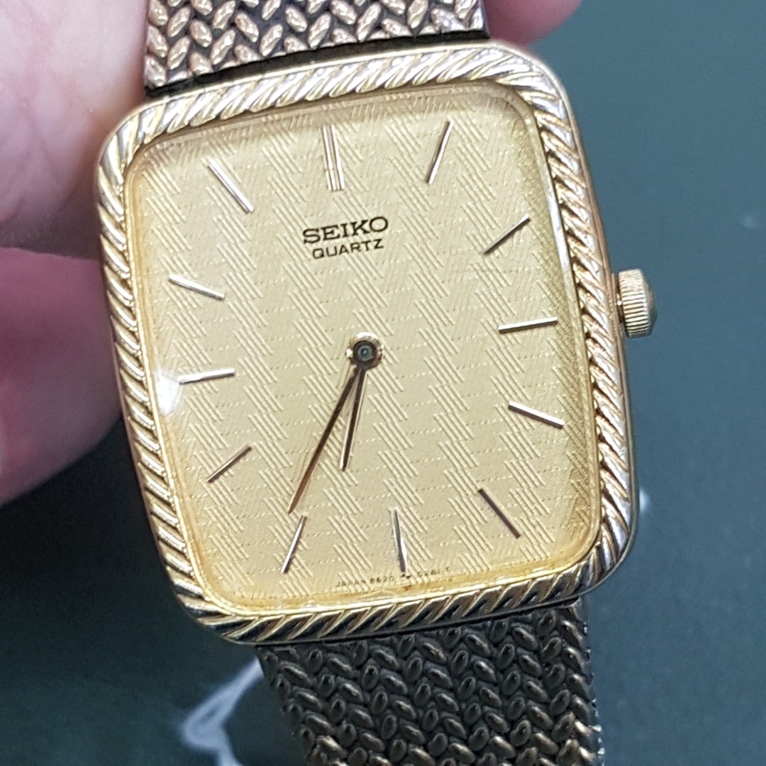 Seiko Rectangle Steel Watch Quartz, Men's Fashion, Watches ...