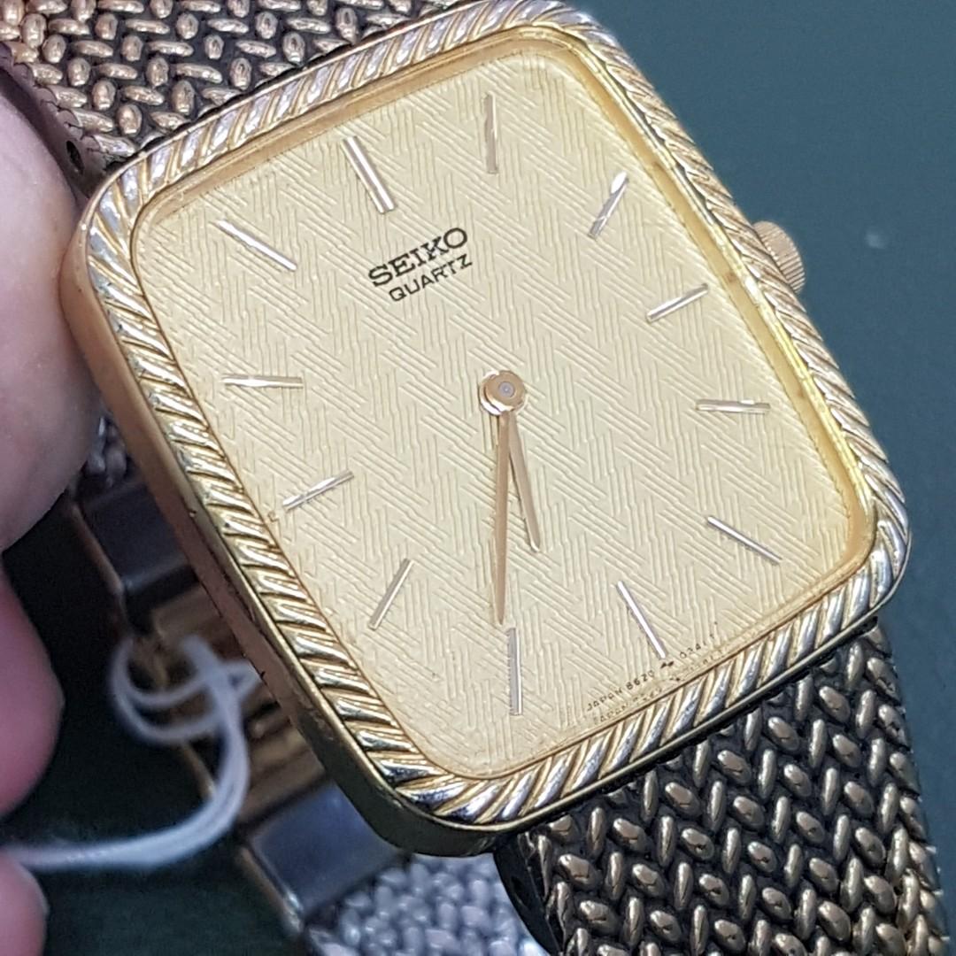 Seiko Rectangle Steel Watch Quartz, Men's Fashion, Watches ...