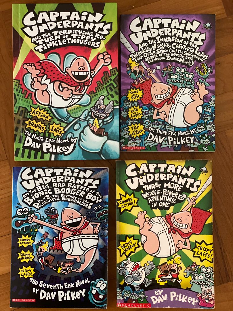 Set of 4 Captain Underpants books, Hobbies & Toys, Books & Magazines ...