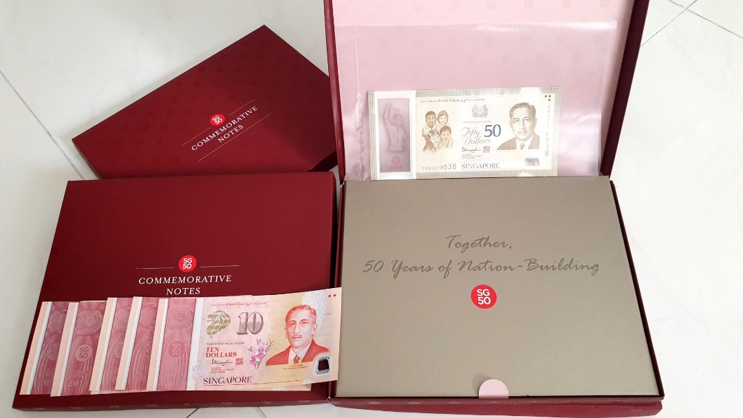 SG50 Commemorative Notes, Hobbies & Toys, Memorabilia & Collectibles ...