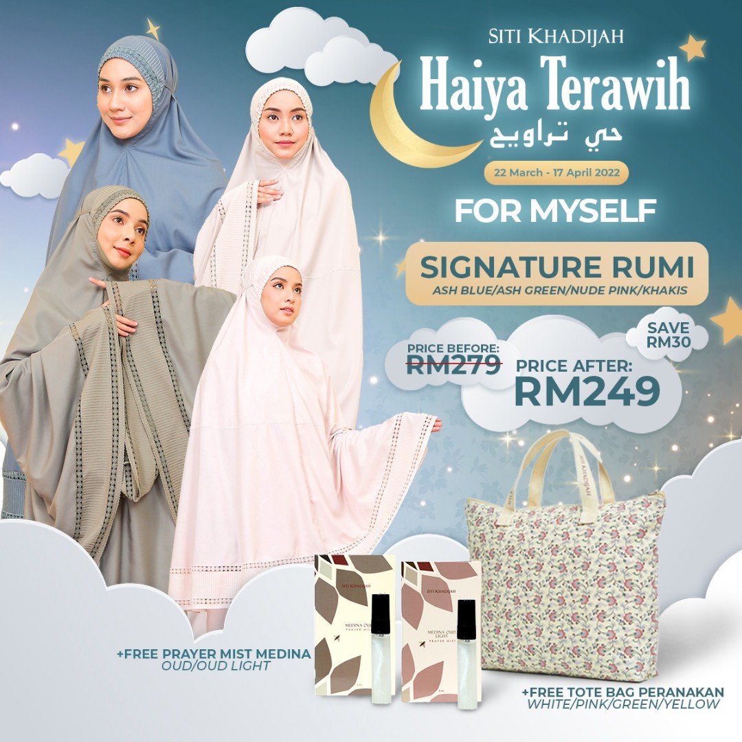 Signature Rumi by Telekung Siti Khadijah Original, Women's Fashion ...