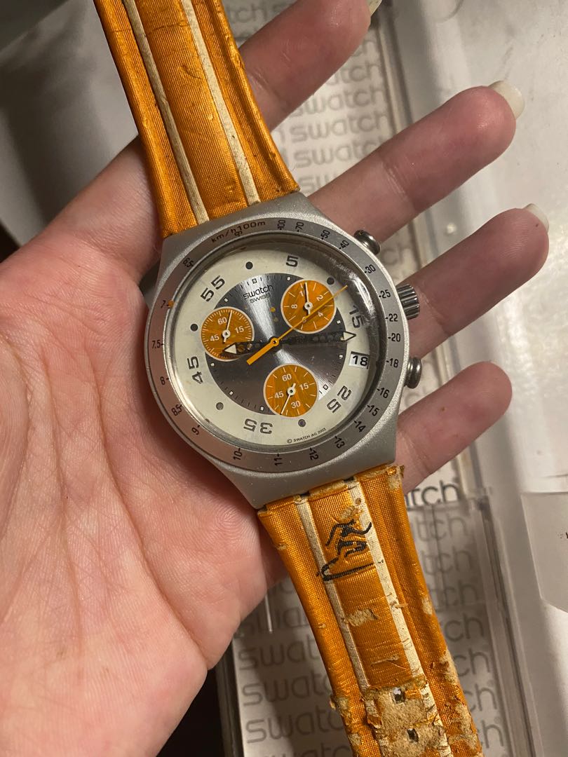 Swatch irony chrono athens 2004, Fesyen Wanita, Jam Tangan di Carousell