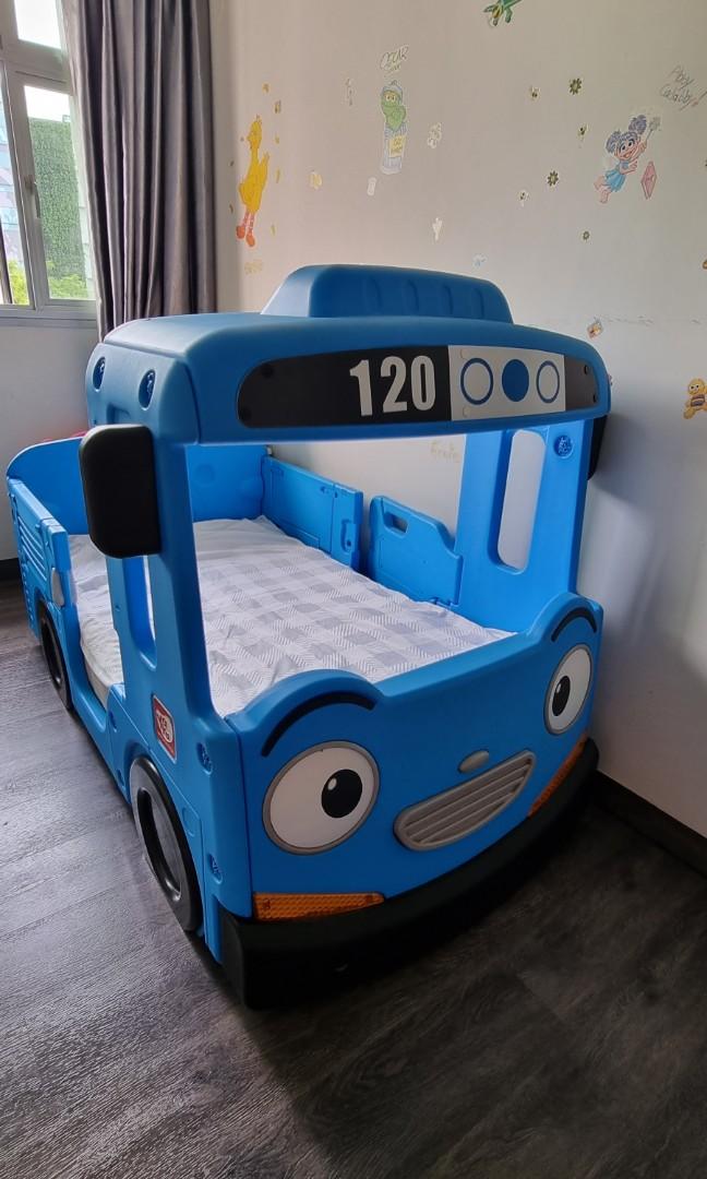 Tayo Bus Bed Frame with Mattress, Babies & Kids, Baby Nursery & Kids ...