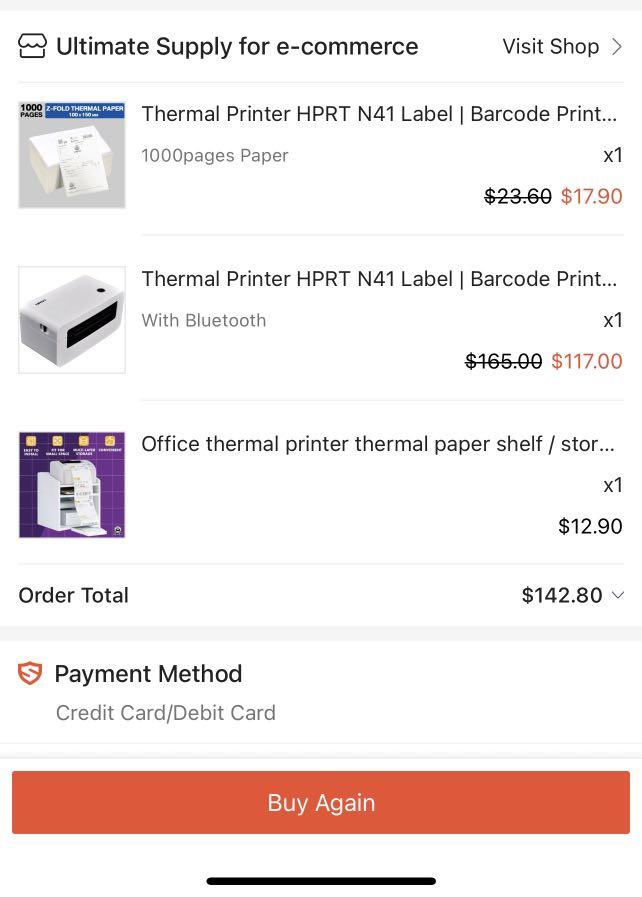 Thermal Printer HPRT N41 Label | Barcode Printer with Bluetooth & USB ...