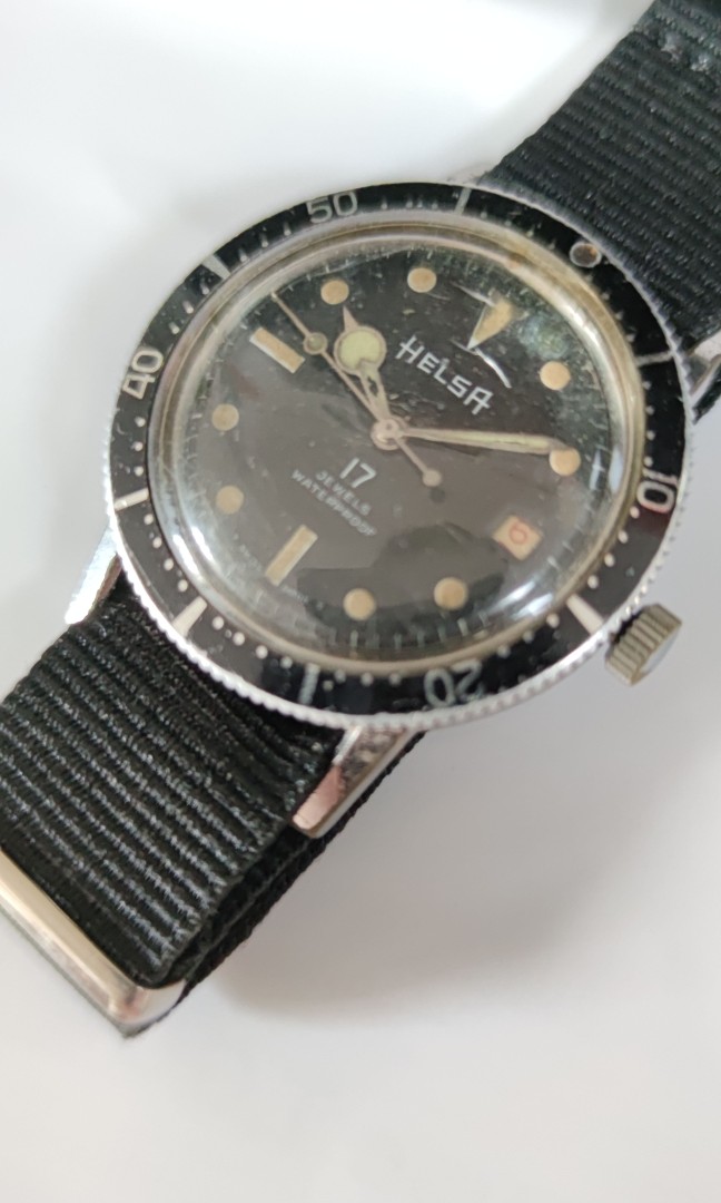 Vintage Helsa diver watch, Men's Fashion, Watches & Accessories ...