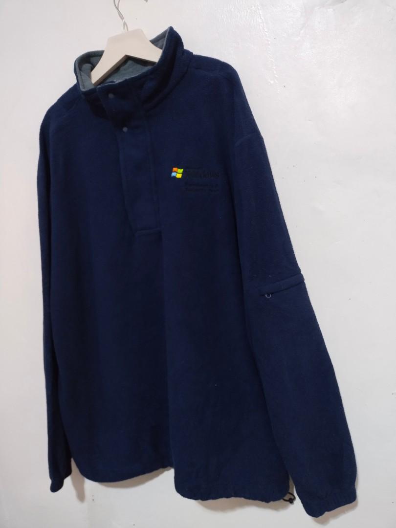 Vintage Microsoft Windows Half Zip Fleece Jacket, Men's Fashion, Coats ...