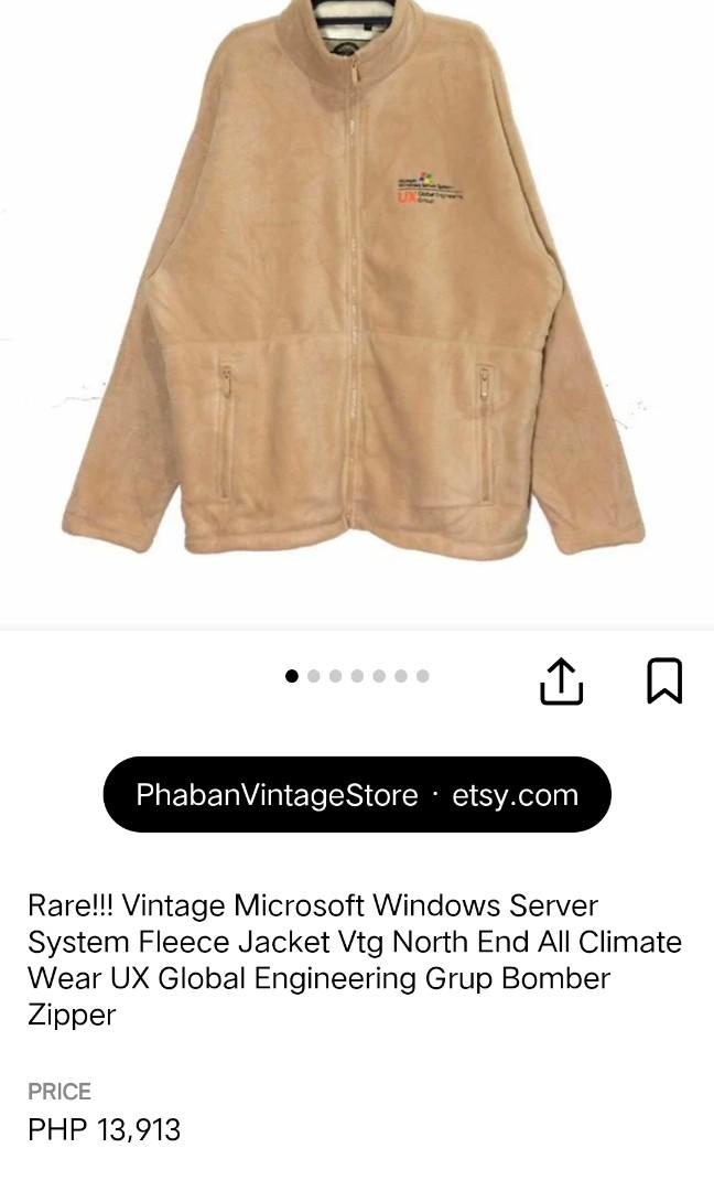 Vintage Microsoft Windows Half Zip Fleece Jacket, Men's Fashion, Coats ...