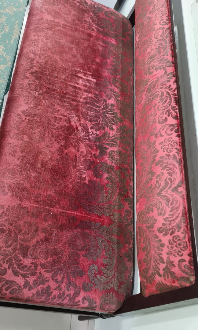 Vintage solid wood John Erdos 2 seater velvet, Hobbies & Toys ...