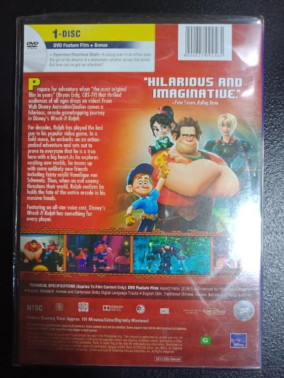 Wreck-It Ralph (Original DVD), Hobbies & Toys, Music & Media, CDs ...