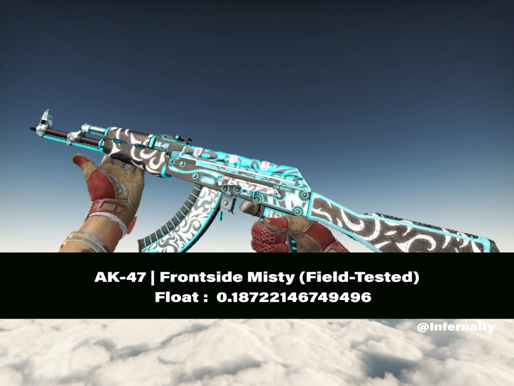 (0.18FV) AK-47 Frontside Misty FT CSGO SKINS KNIVES, Video Gaming ...