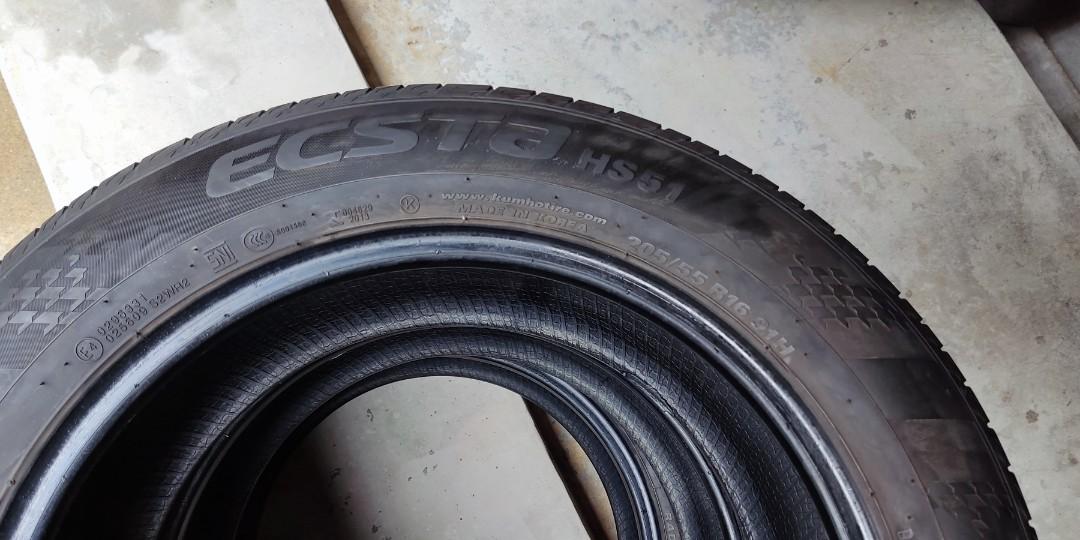 205/55/16 Kumho ECSTA HS51 Tyres, Car Accessories, Tyres & Rims on ...