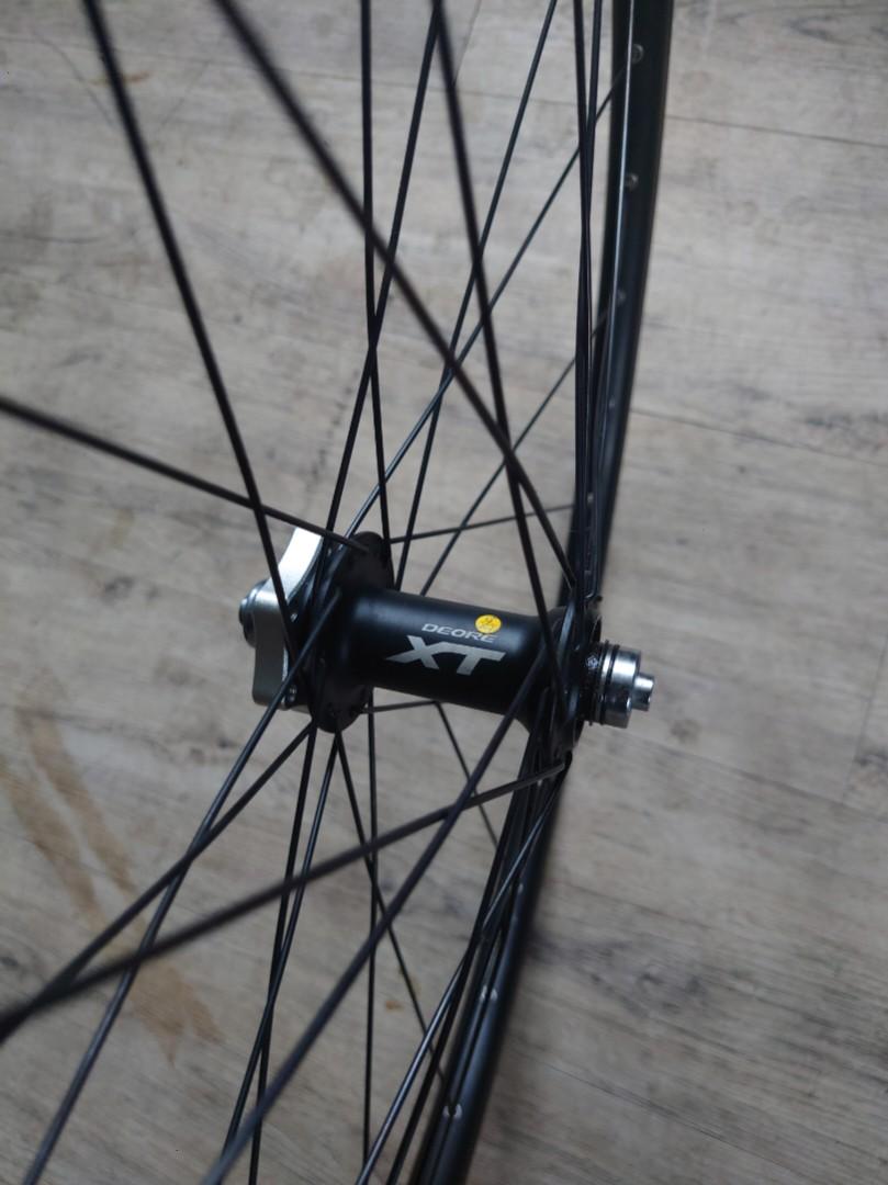 26 inch 山地輪組 Shimano XT mtb disc wheelset, Bontrager rim, 運動產品, 單車及配件, 單車 - Carousell