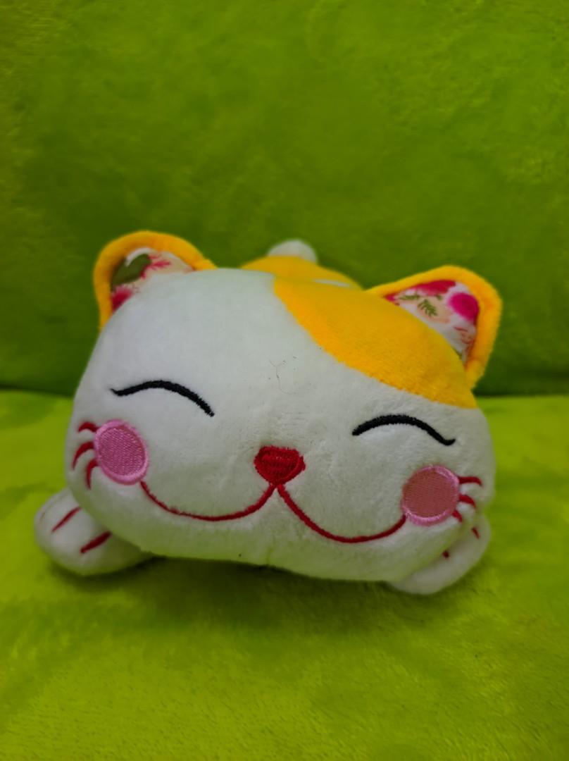 7 inches yellow lucky cat stuffed toys, Hobbies & Toys, Toys & Games on ...
