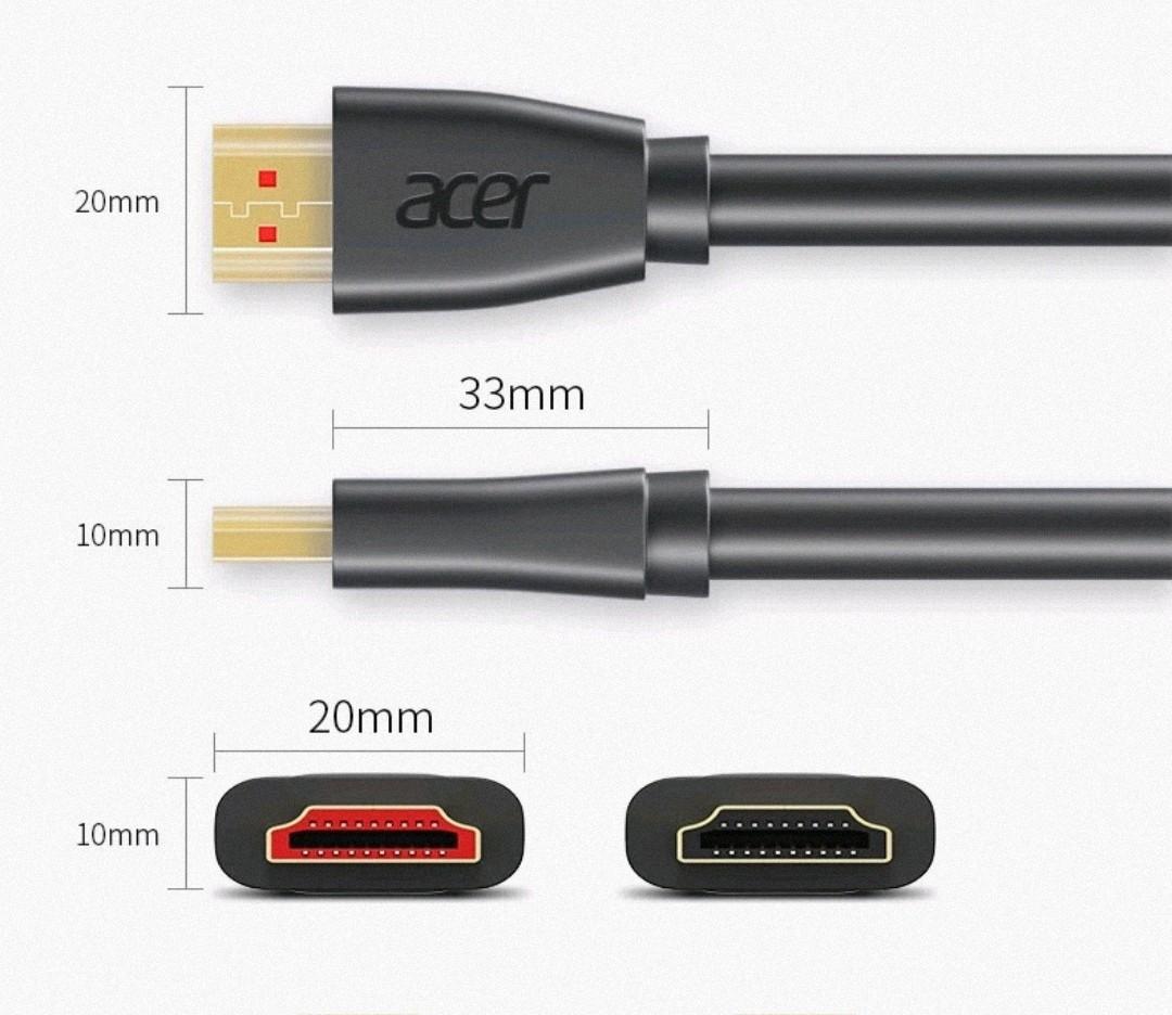 Acer 4K高清HDMI線, 電腦＆科技, 電腦周邊及配件, 電腦線、轉接線及轉換器 - Carousell