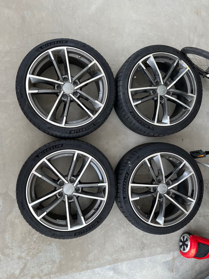 Audi 18” 5-112 ET45 8JJ Rims and Tyre (Full set), Car Accessories ...