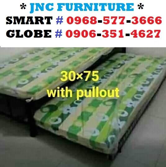 beds double deck SINGLE BED FRAME with PULL OUT and ORDINARY FOAM ...