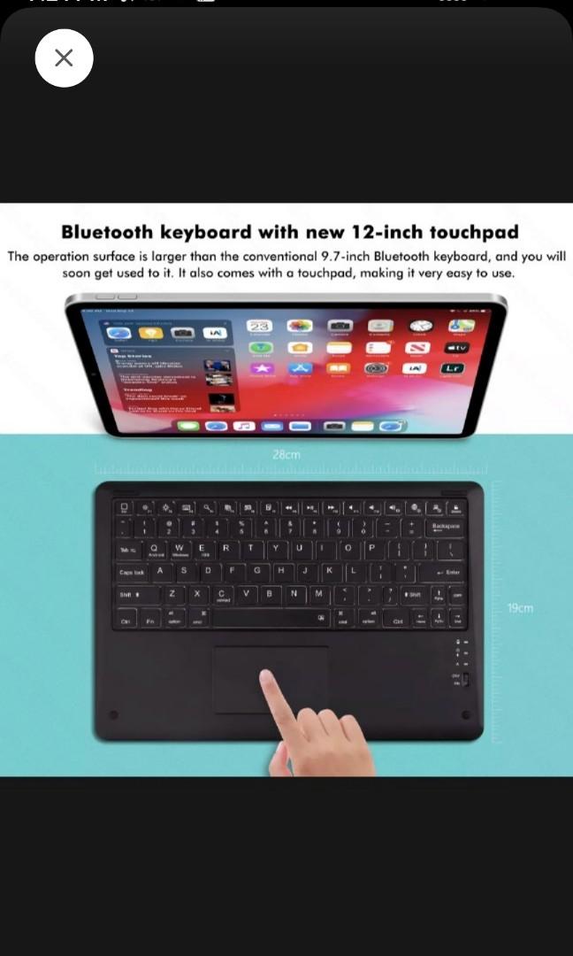 Bluetooth keyboard with TouchPad for iPad, Samsung android tablet ...