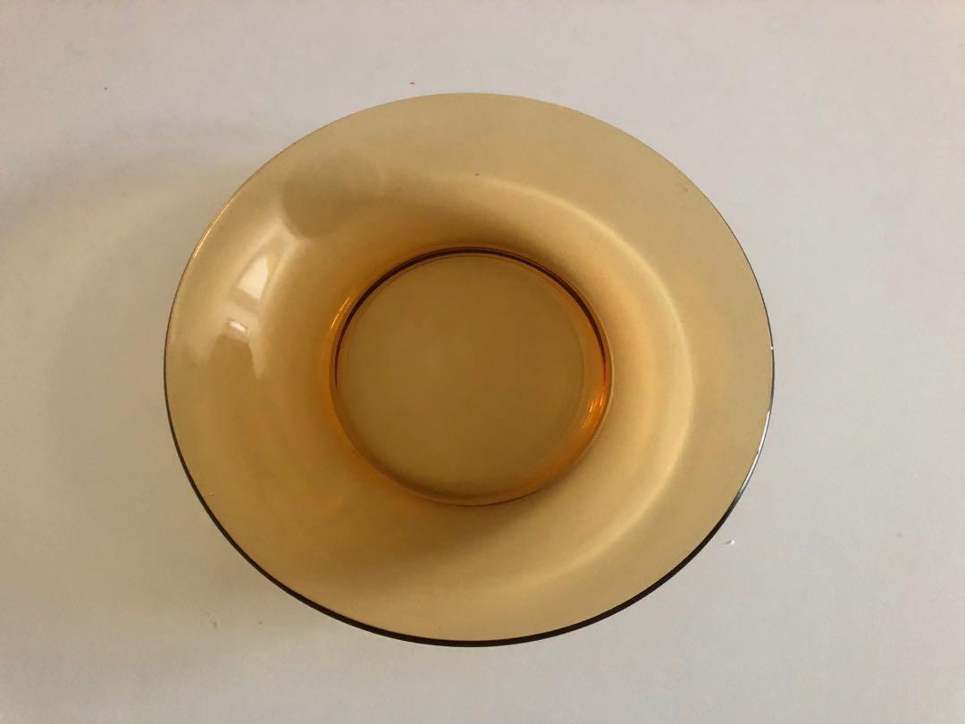 Brown glass plate set, Furniture & Home Living, Kitchenware & Tableware ...