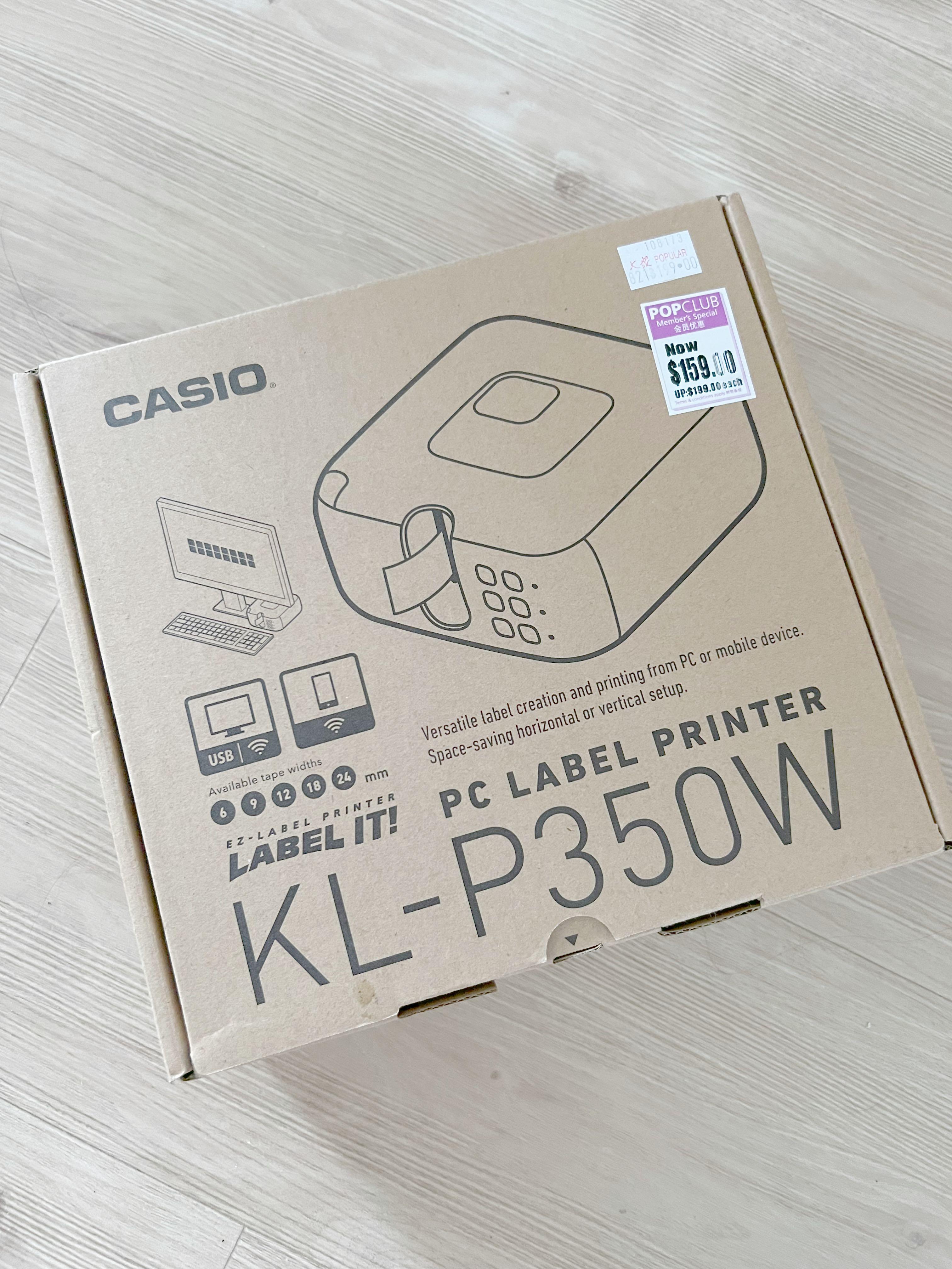 Casio KL-P350W PC Label Printer, Computers & Tech, Printers, Scanners & Copiers on Carousell