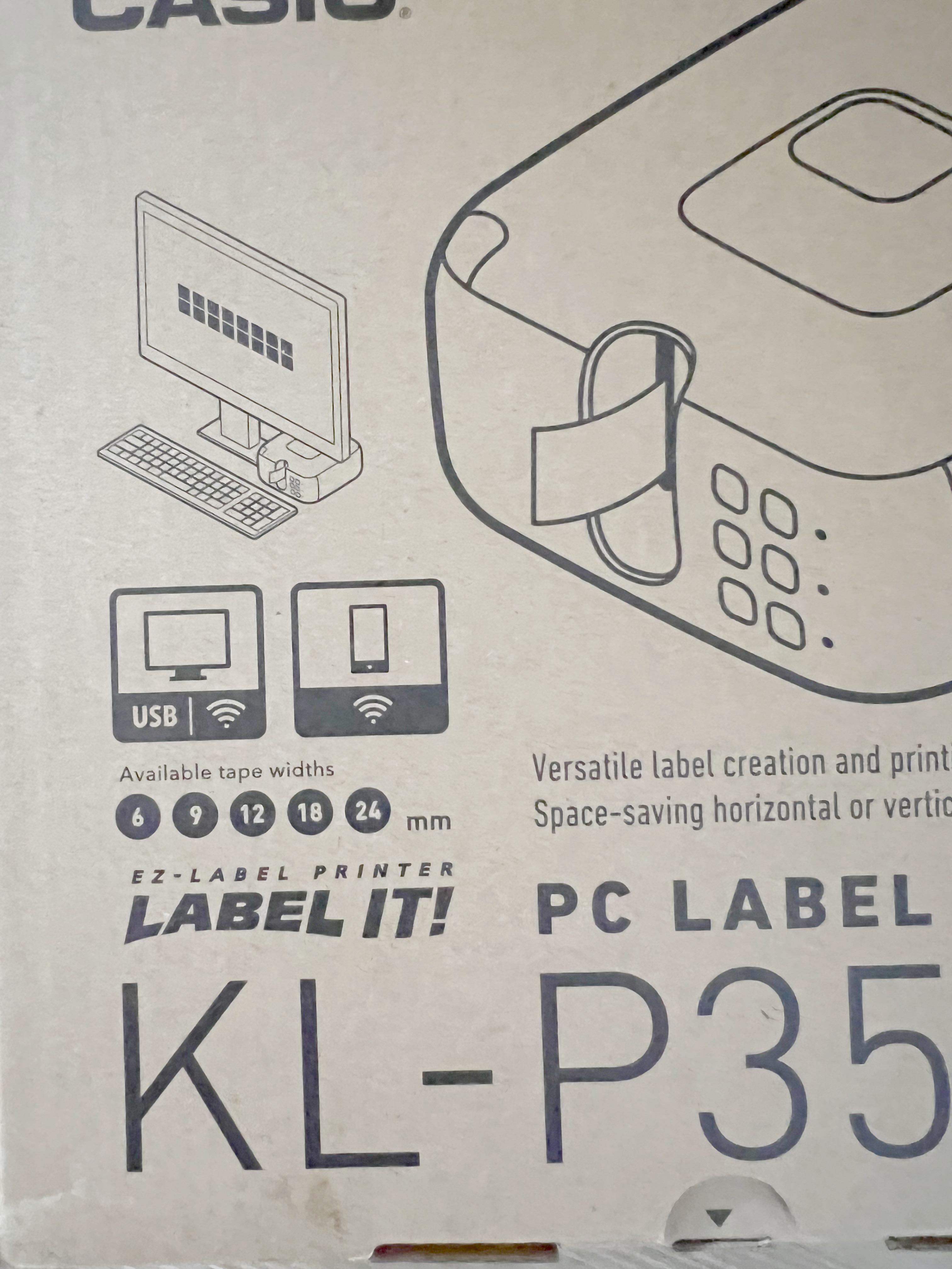 Casio KL-P350W PC Label Printer, Computers & Tech, Printers, Scanners & Copiers on Carousell