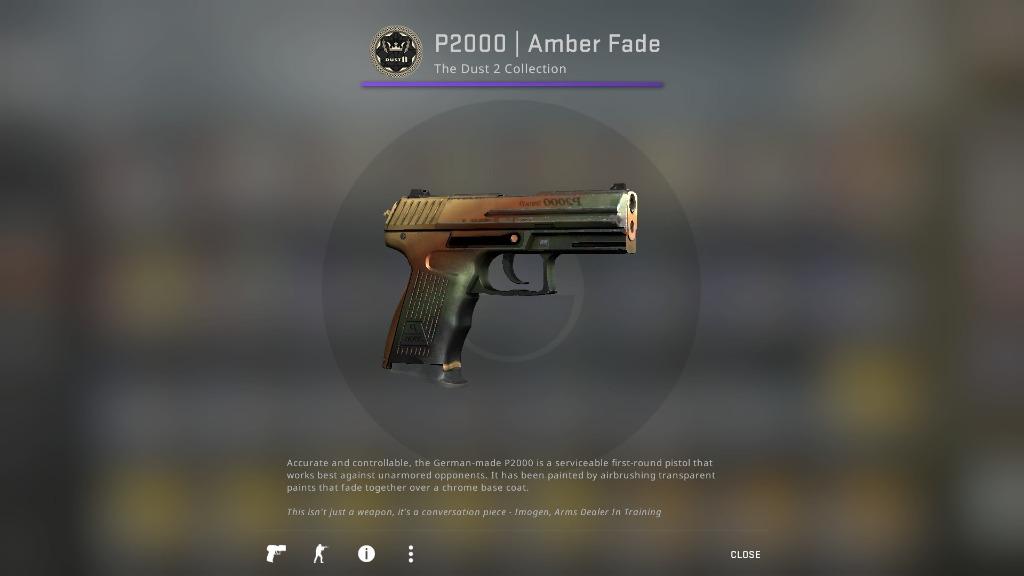 CSGO P2000 Amber Fade (Minimal Wear), Video Gaming, Gaming Accessories ...