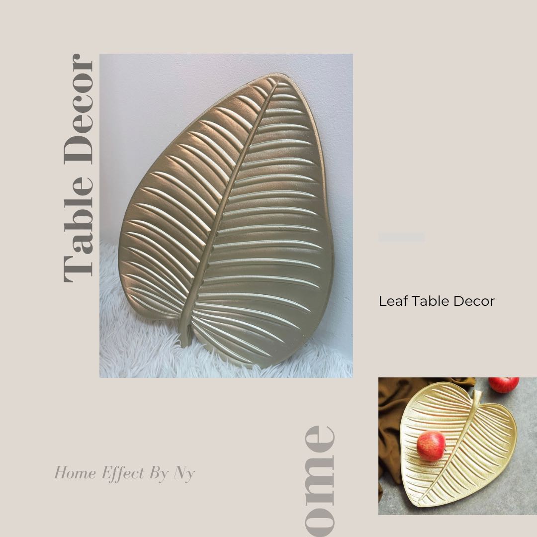 D0076 Gold Leaf Table Decor, Furniture & Home Living, Kitchenware & Tableware, Other Kitchenware ...