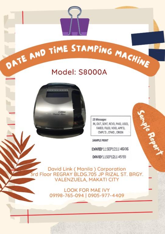 Date and Time Stamp Machine, Computers & Tech, Office & Business ...