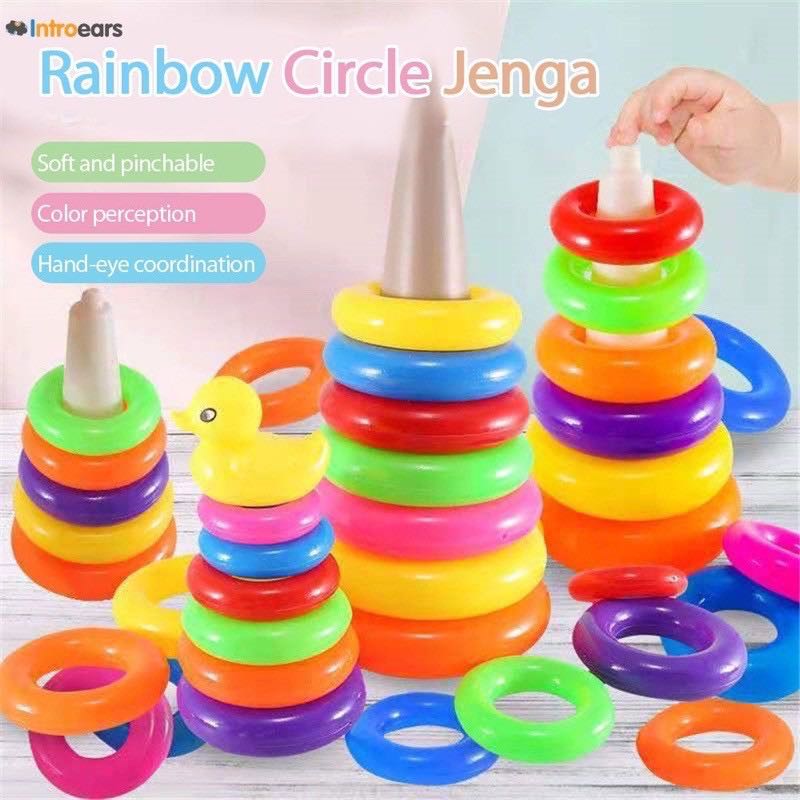 EDUCATIONAL RAINBOW DUCK TOWER, Hobbies & Toys, Toys & Games on Carousell